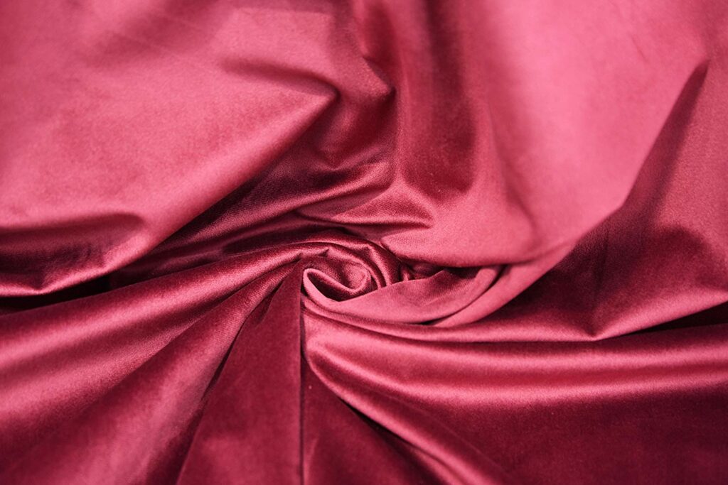 Burgandy Premium Cotton Velvet Fabric Subtle Shine Woven Velvet Wine ...
